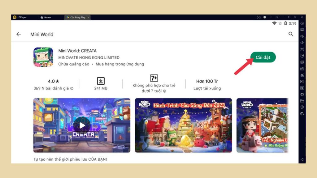 Cách tải Mini World: CREATA VN phiên bản mới nhất